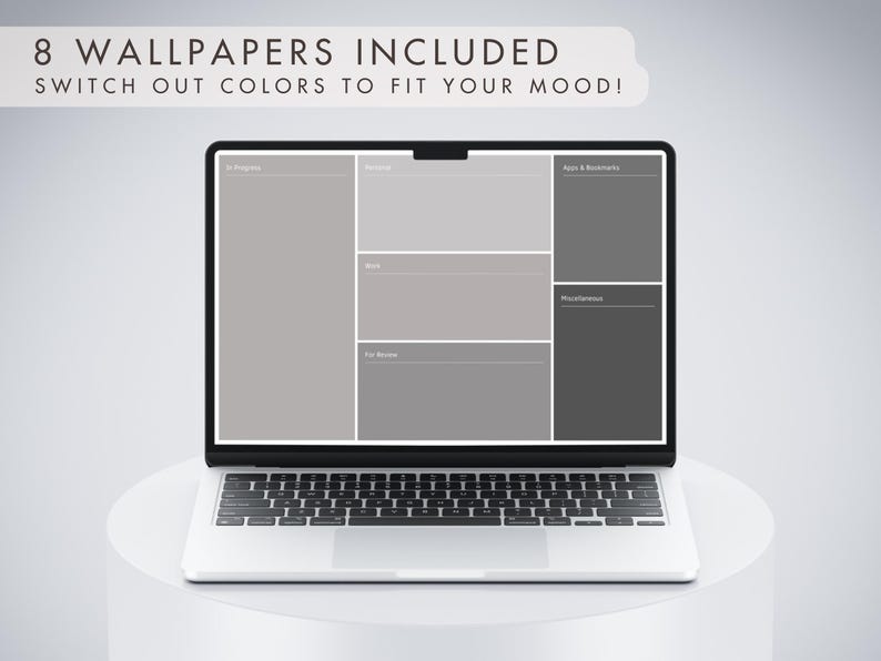 2026 Pretty Productive Wallpapers, Set of 8 Organizational Desktop ...