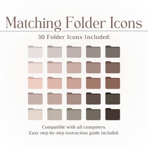 Basic Beige Wallpaper Organizer + Folder Icons, Desktop Wallpaper ...