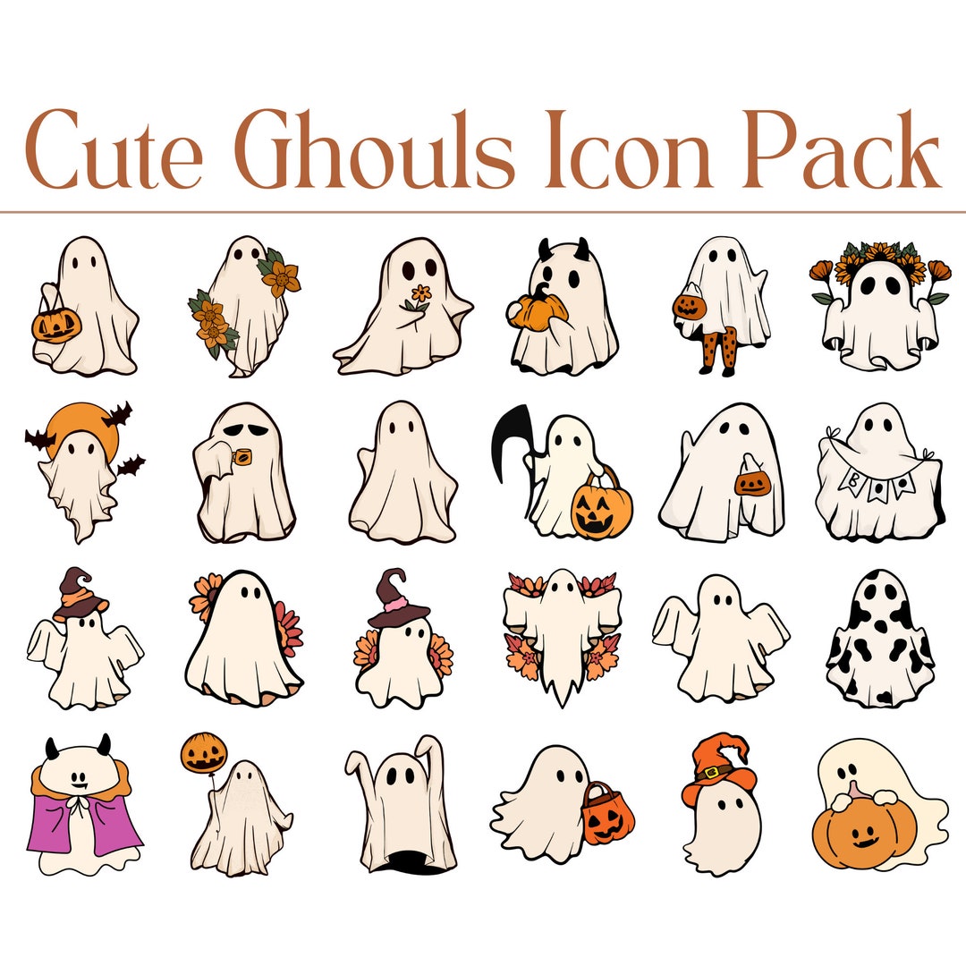 101 Cute Ghost Icons, Halloween, Spooky, Icons, Mac, Windows, PC, Ipad ...