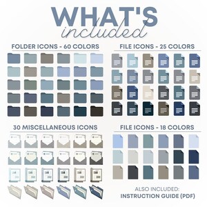 130 Icons for Mac, PC, Windows, Bundle Pack, Desktop Folder Icons, File ...