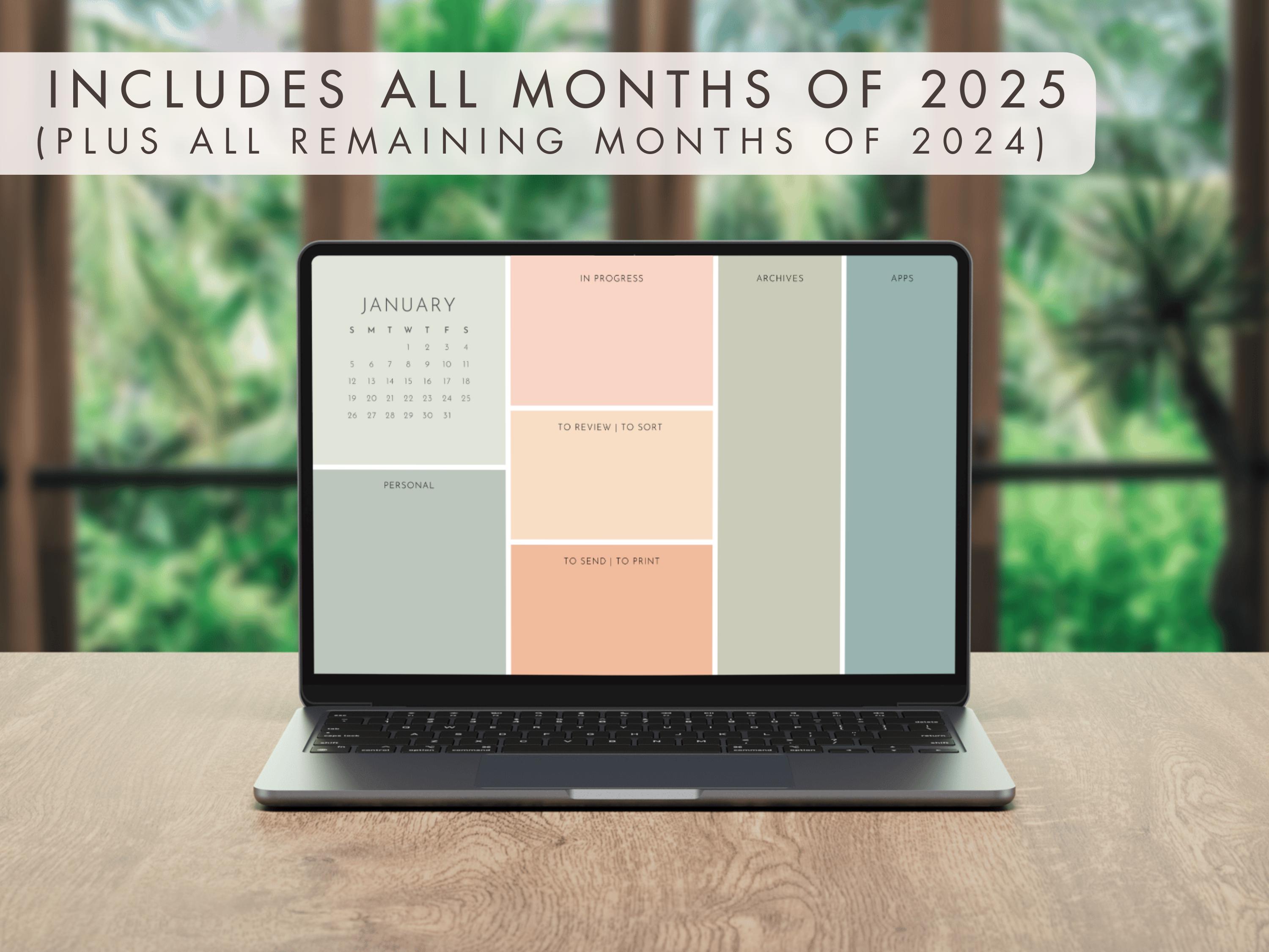 2025 Coral Reef Desktop Wallpaper Organizer, Calendar, Organizational ...