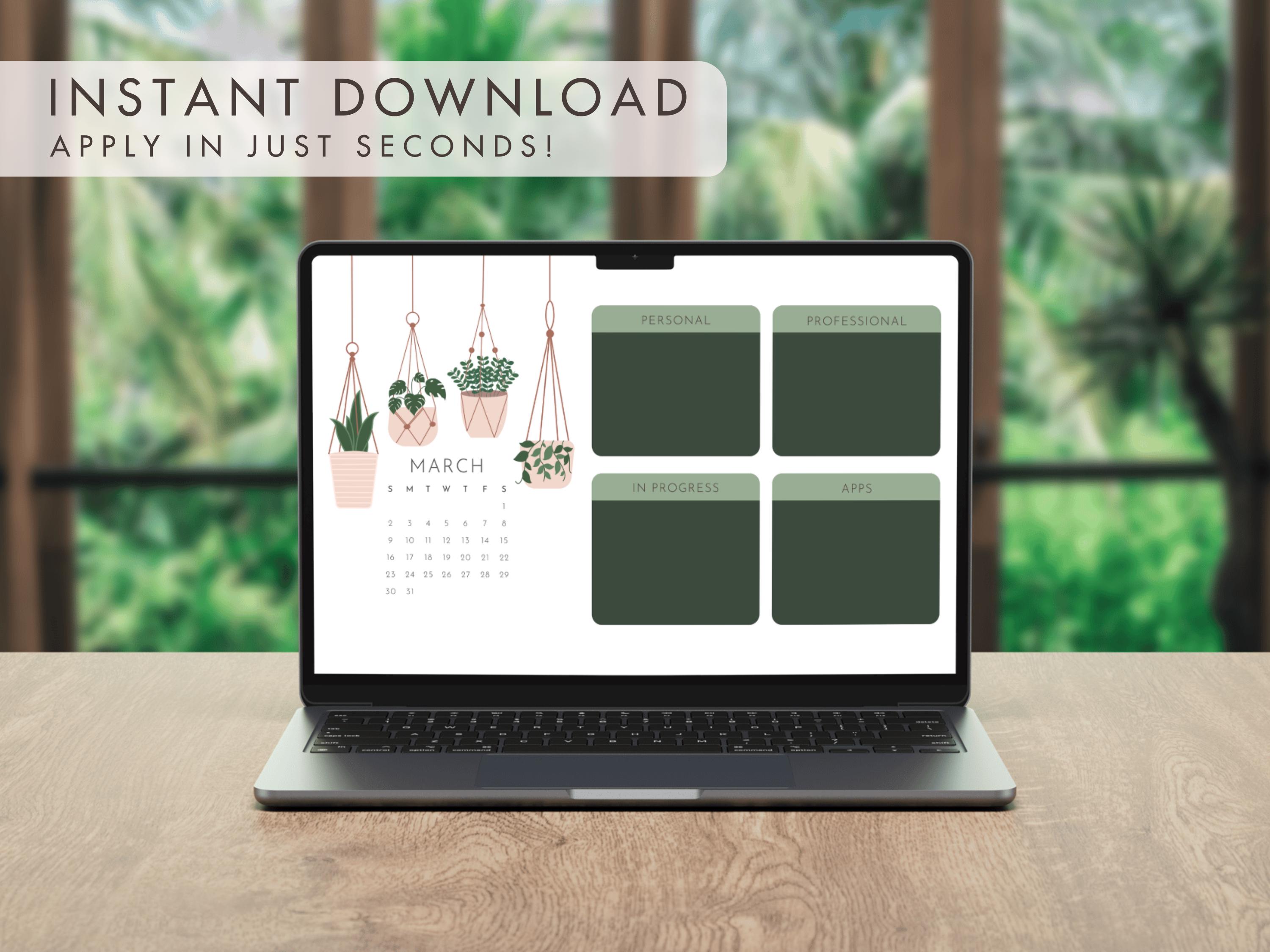 2025 Green Thumb Organizer Wallpaper, 2025 Calendar, Desktop Wallpaper ...