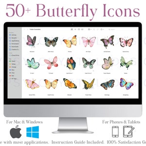 50 Butterfly Icons, File Icons, Folder Icons, Mac, PC, Windows, Notion ...
