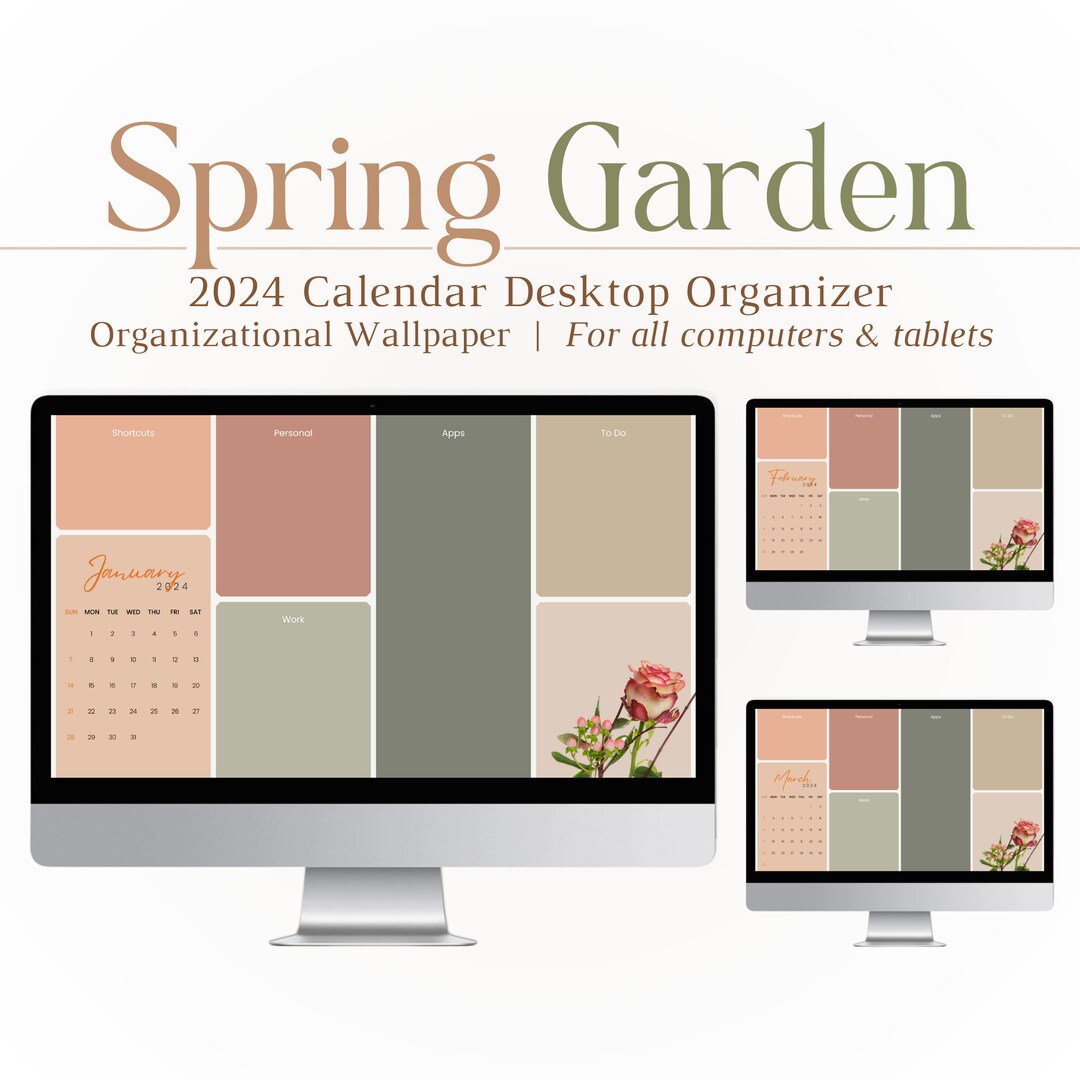 2024 Spring Organizer Calendar Wallpaper, Computer Background ...
