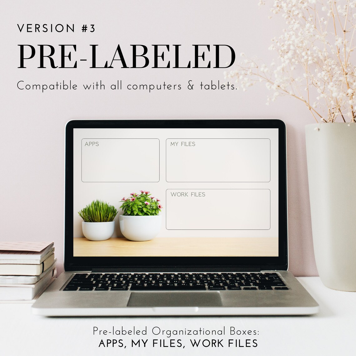 Set of 5 Organizational Desktop Wallpapers, Minimalist, Desktop ...