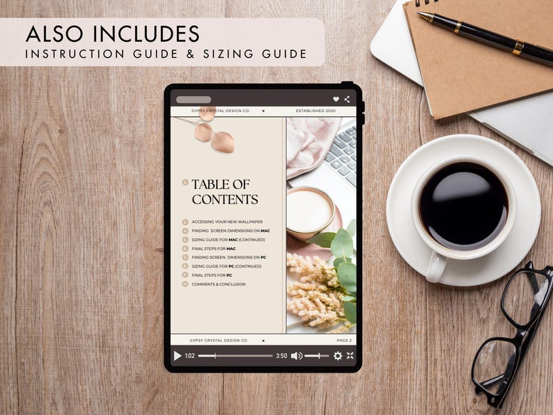 2026 Elegant Neutrals Desktop Wallpaper Organizer, Desktop Calendar ...