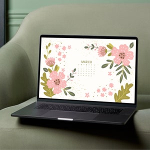 2023-2024 Calendar Wallpaper, Floral, Desktop Wallpaper, Laptop ...