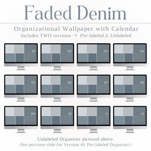 2024 Desktop Wallpaper Organizer and Calendar, Organization Background ...