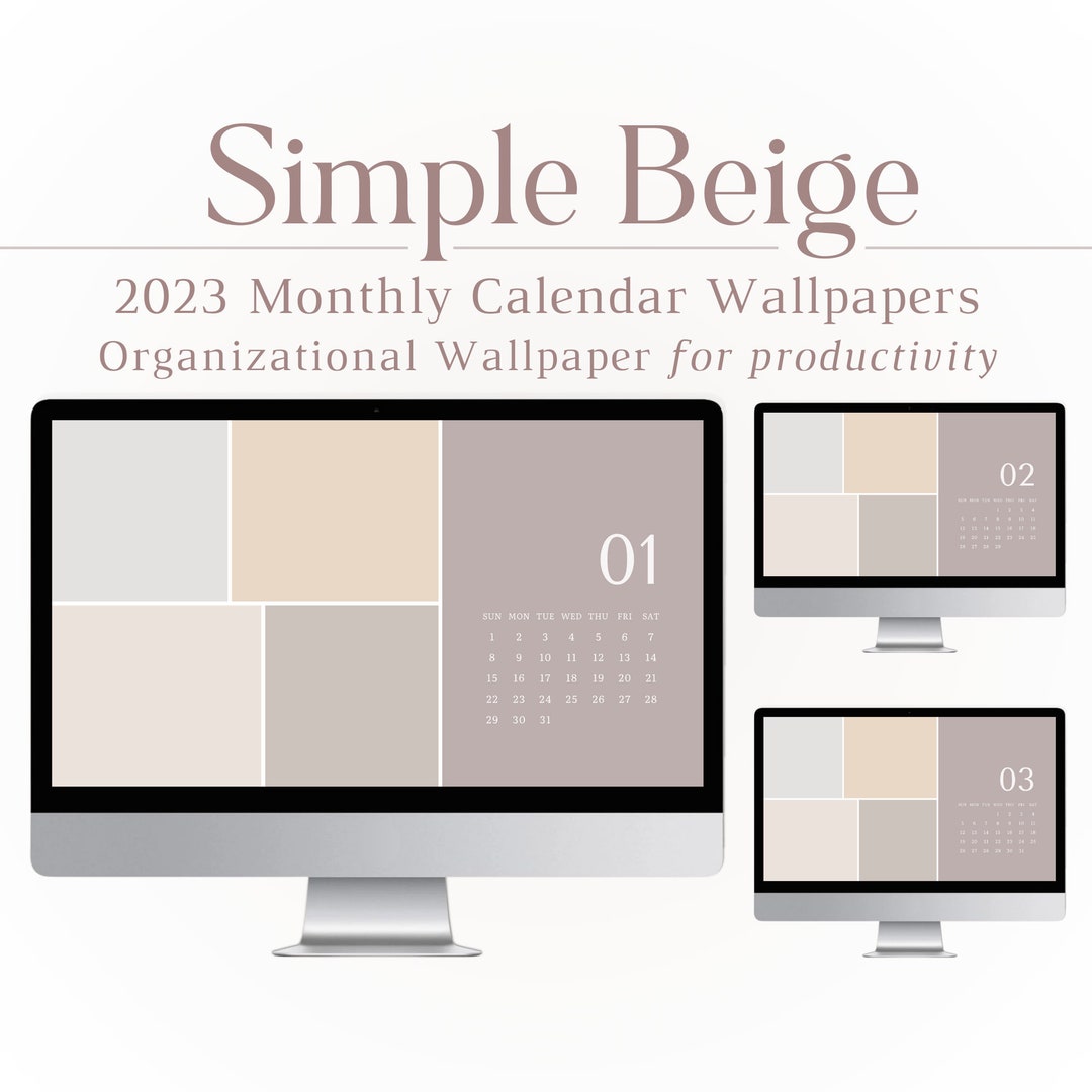 2023 Desktop Wallpaper, Desktop Organizer, 2023 Calendar, Mac, Pc ...