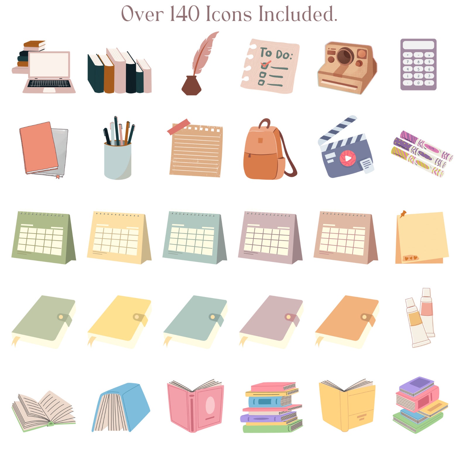 140 Work Office Icons, Productivity Icons, Mac, Windows, PC, Notion ...