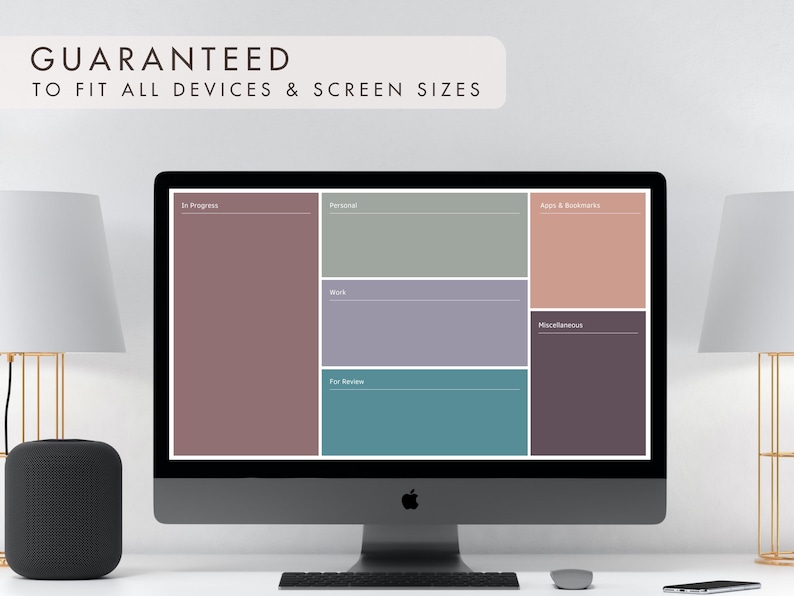 2026 Pretty Productive Wallpapers, Set of 8 Organizational Desktop ...