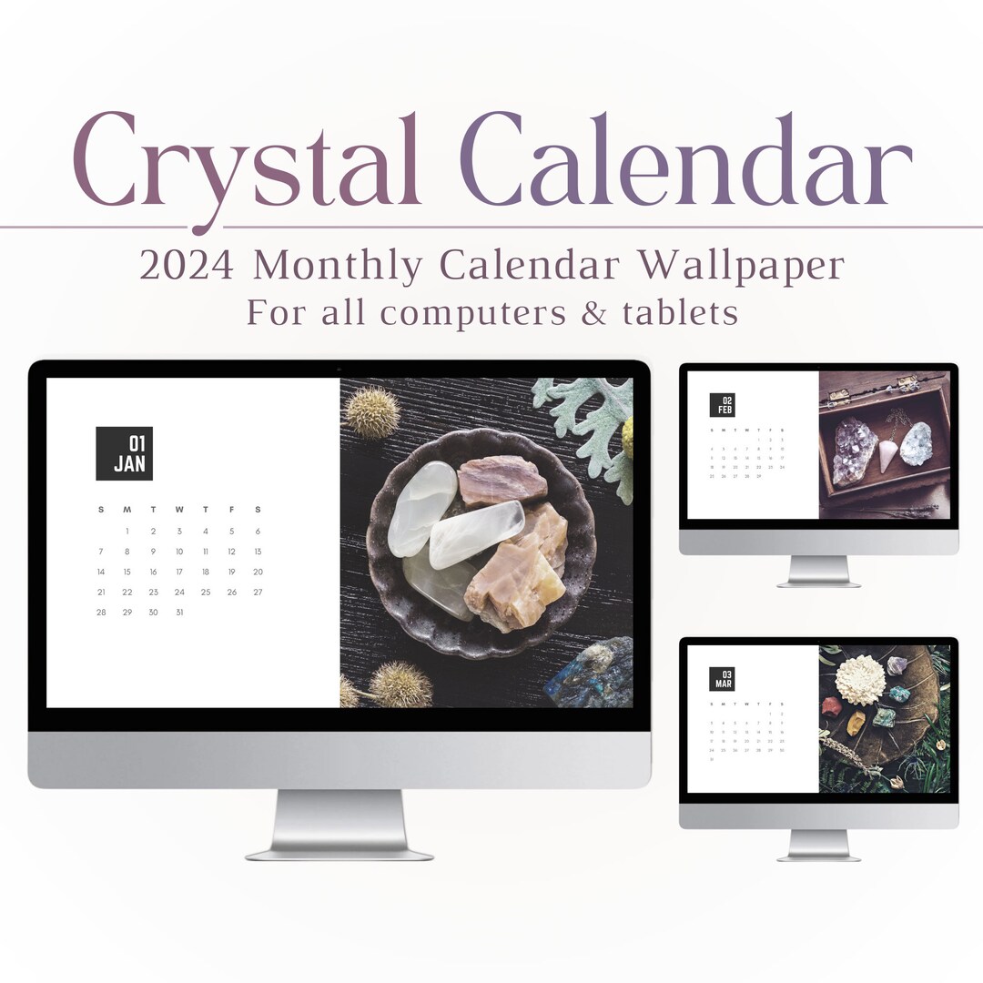 2024 Desktop Calendar Wallpaper, Computer Wallpaper, Background, Mac ...