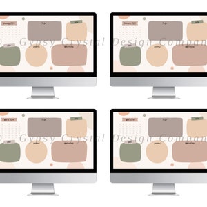 Boho Boxes, Desktop Wallpaper Organizer, Computer Background, 2024 ...