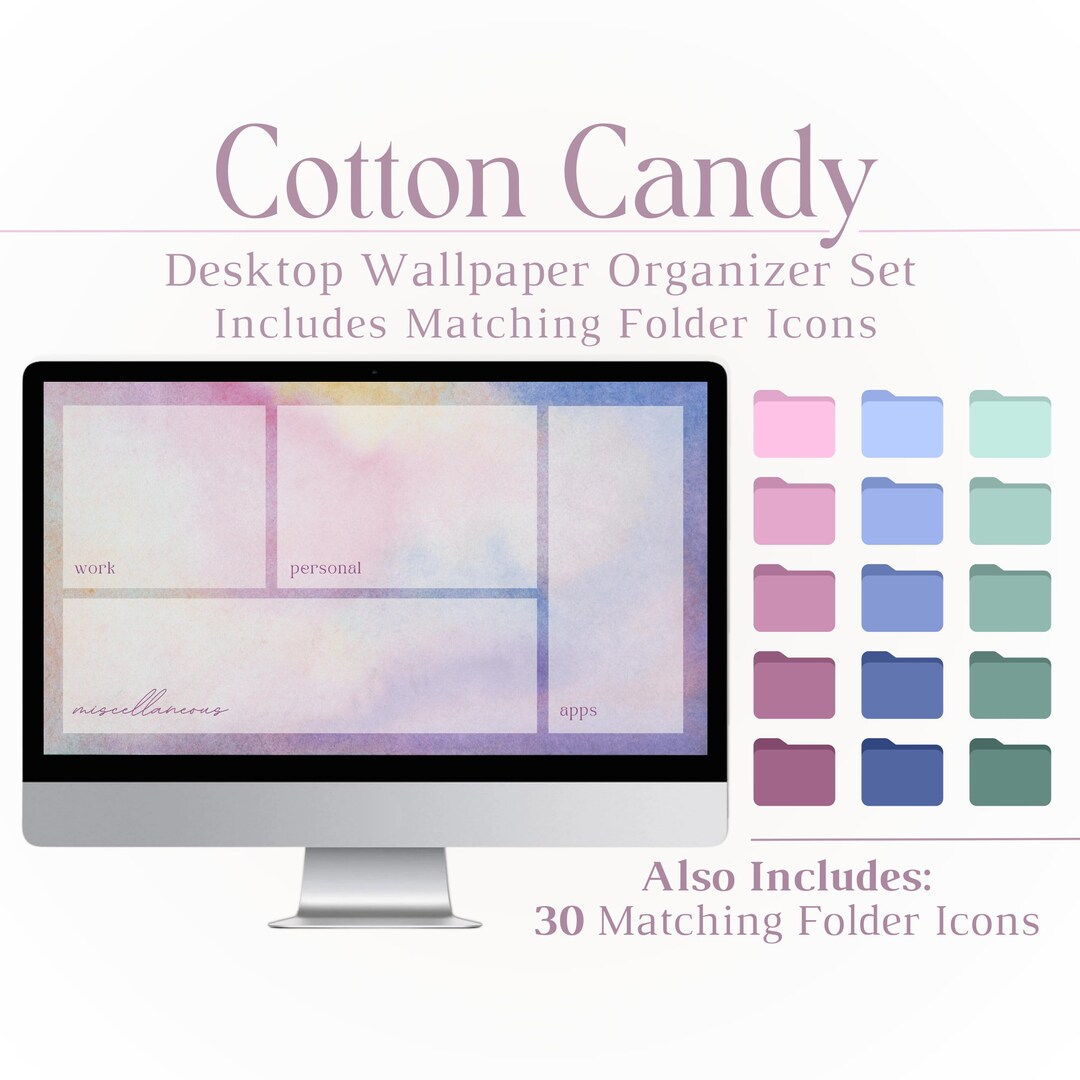 Desktop Wallpaper, Organizer, Folder Set, Digital Download, Mac, PC ...