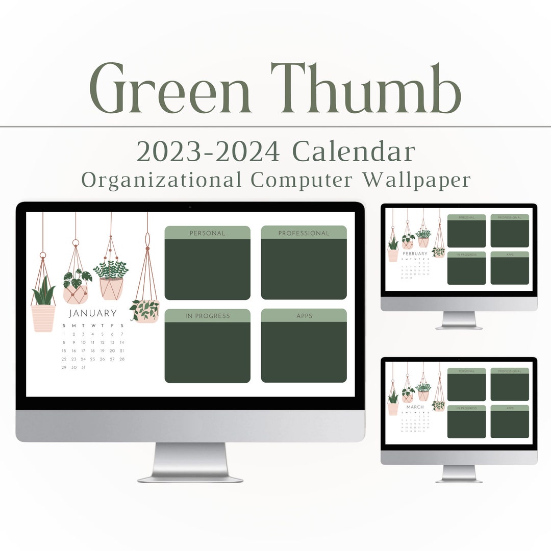 2023-2024 Calendar Wallpaper Calendar Desktop Wallpaper - Etsy Canada