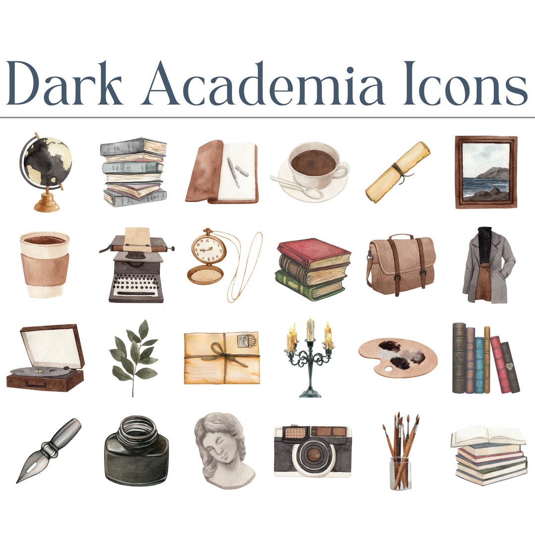 45 Dark Academia Icons, Vintage, Mac, Windows, PC, Notion, Folder Icons ...