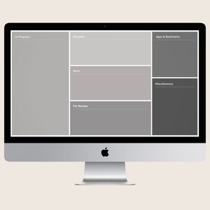 Set of 6 Organizational Desktop Wallpapers, Productivity Minimal ...