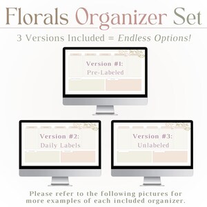 Simple Florals Desktop Organizer, Folders Icons, Computer Wallpaper ...
