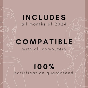 Monoline Mocha Desktop Wallpaper + 2024 Calendar, Computer Background ...