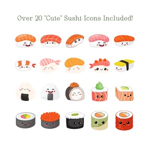 100 Sushi Icons Folder Icons File Icons Mac PC Windows - Etsy UK