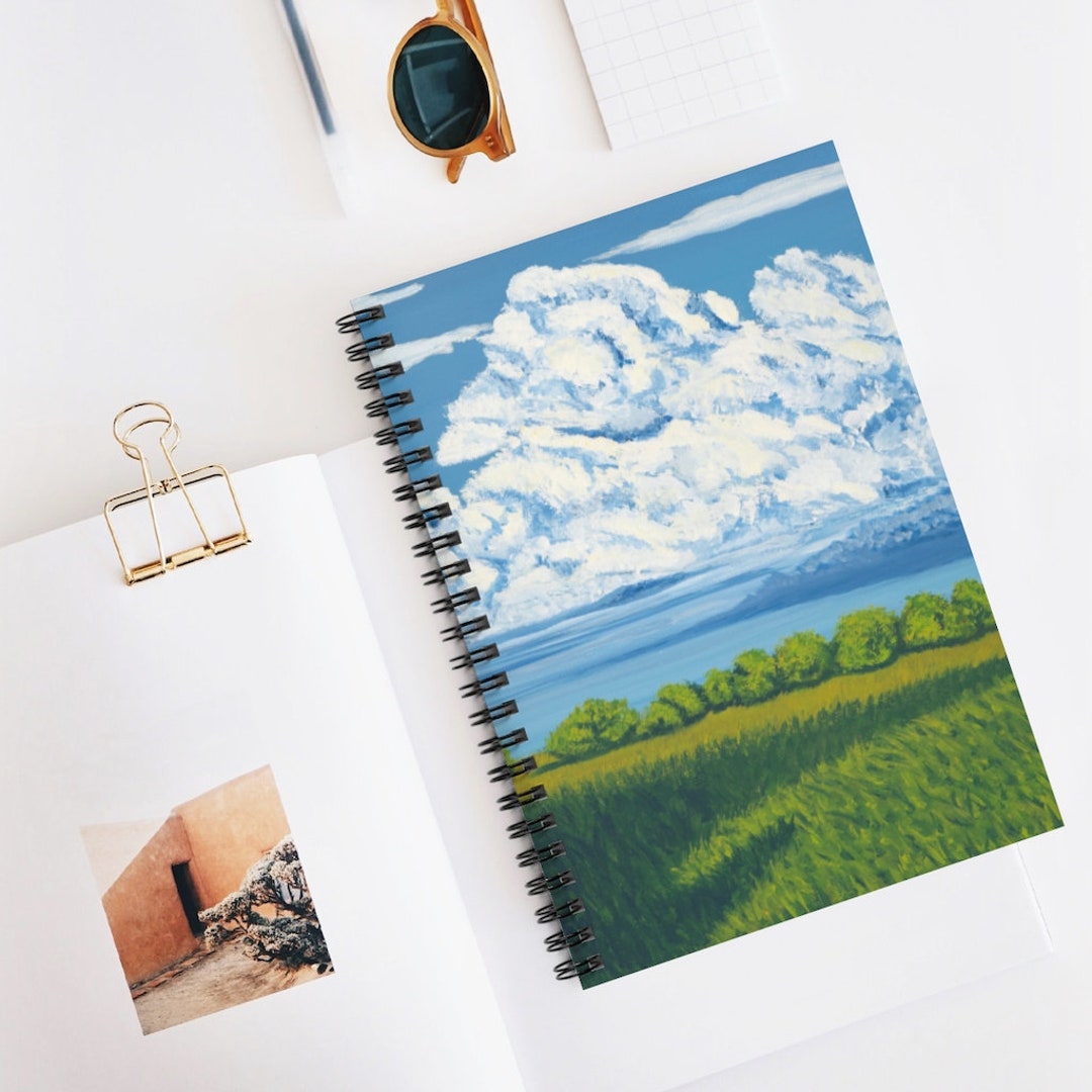 Billowing Clouds Spiral Notebook | 6x8 Spiral Notebook - Ruled Line ...