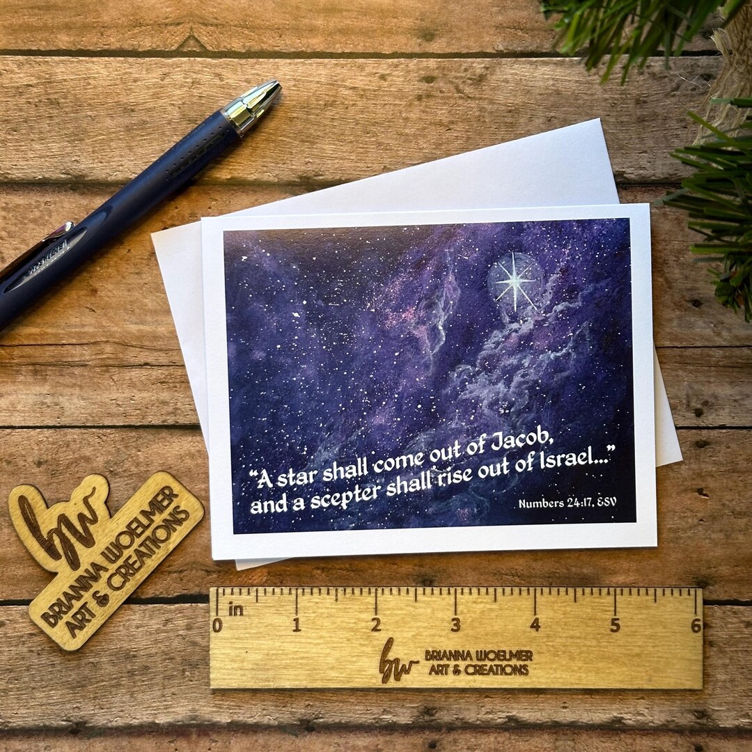 Star of Bethlehem Christmas Cards Set of 4 | “A Star Shall Rise Out of ...