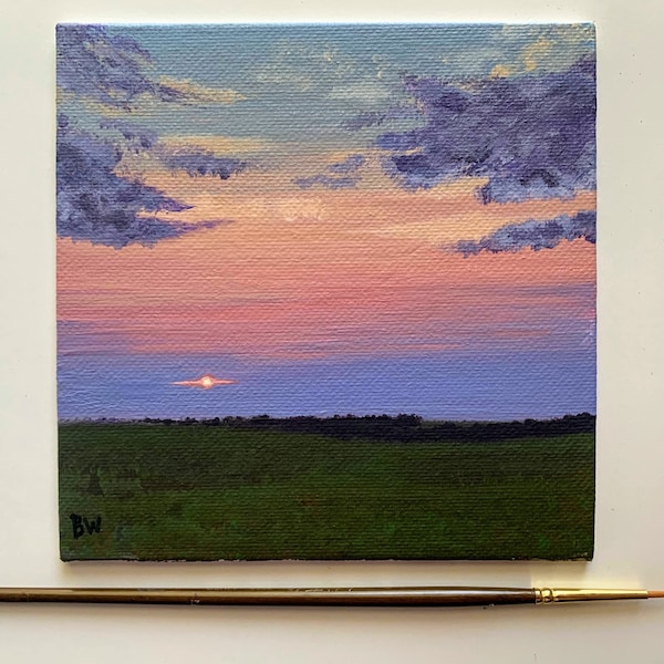 Painting of Sunset - Etsy
