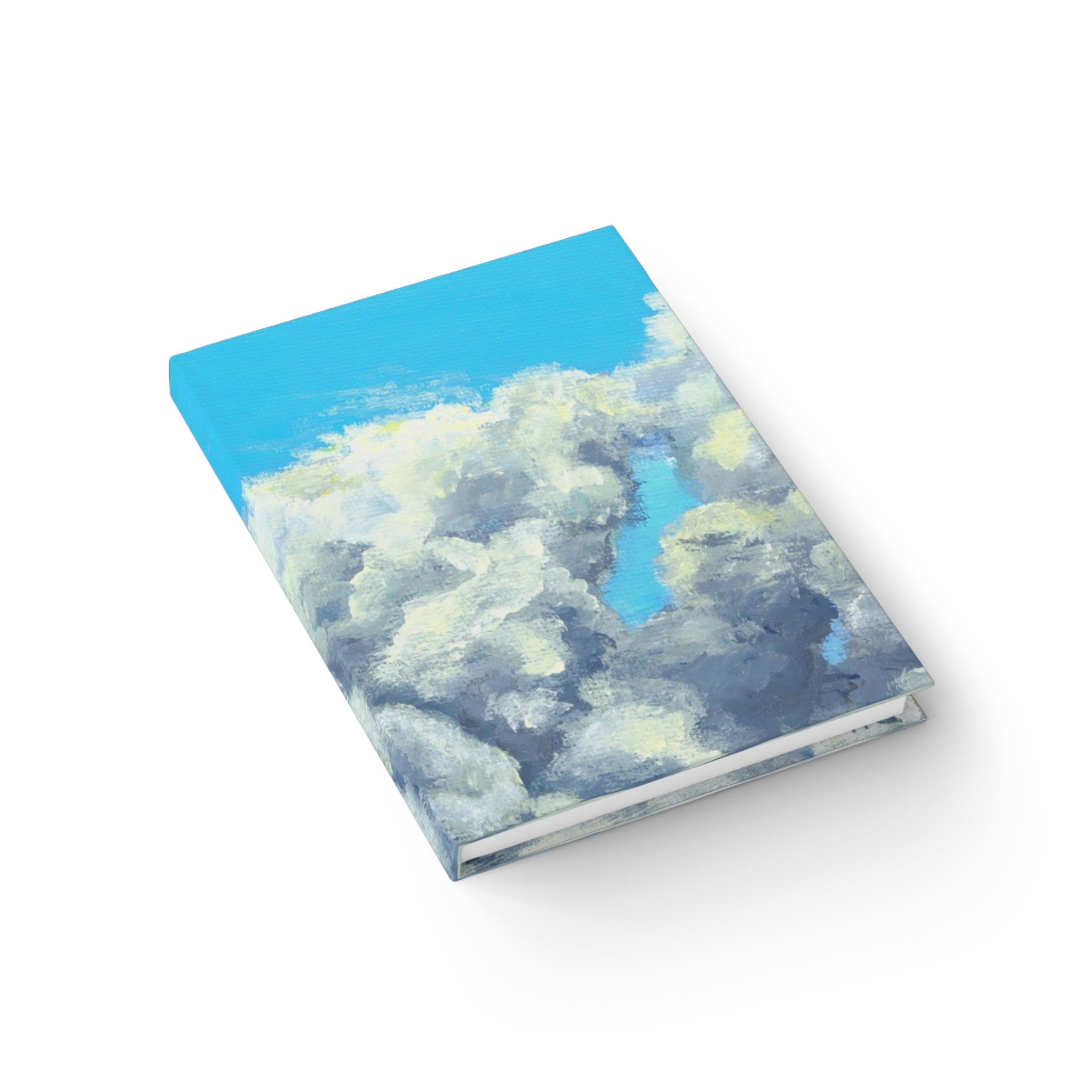 Cloud-gazing Hardcover Journal: Blue Sky Cumulus Clouds - Etsy
