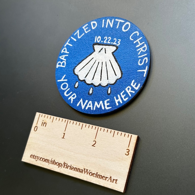 Personalized Baptism Magnet: Hand-painted Seashell Gift (3 In.) - Etsy