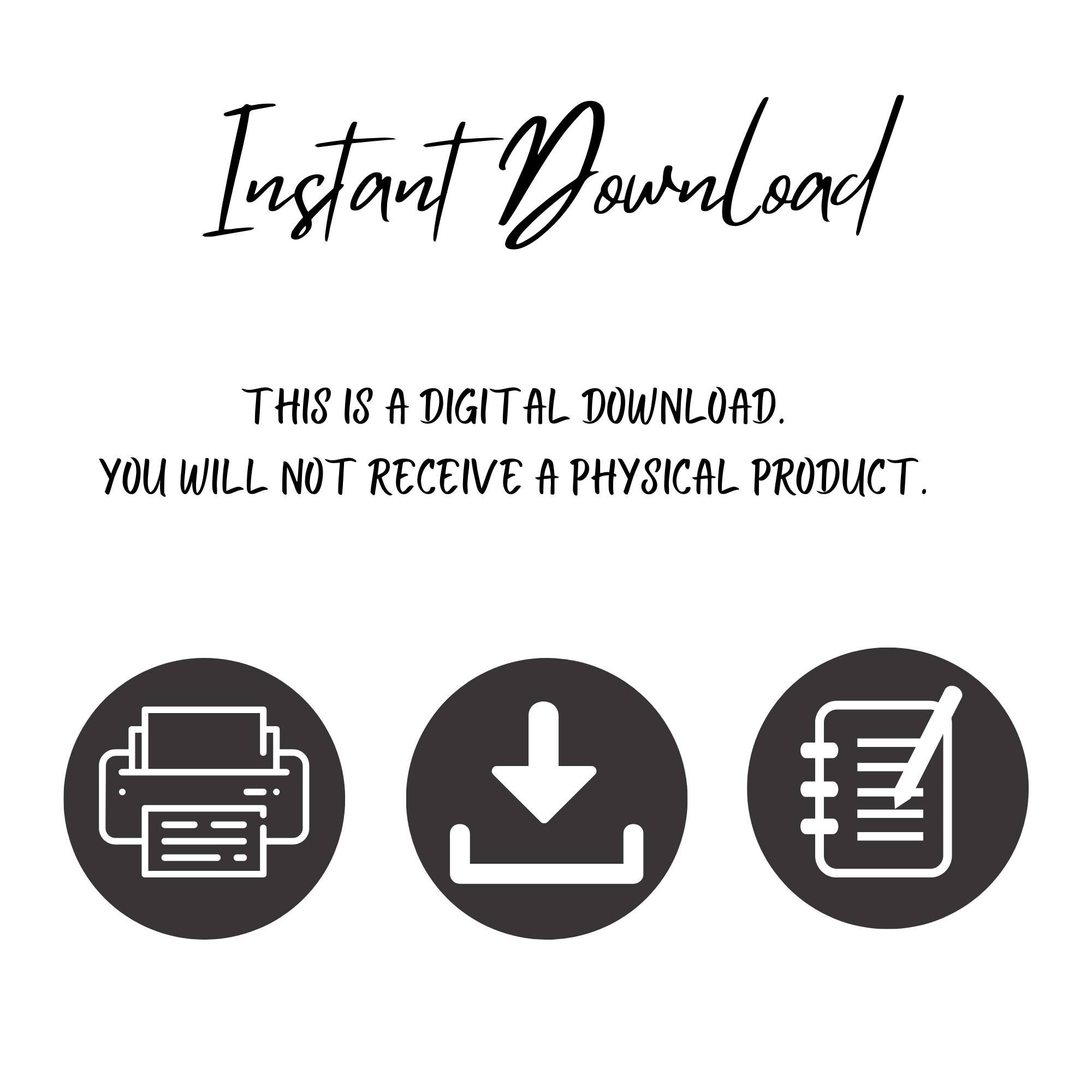 Monthly Planner Bundle Full Year Planner Printable Planner Etsy