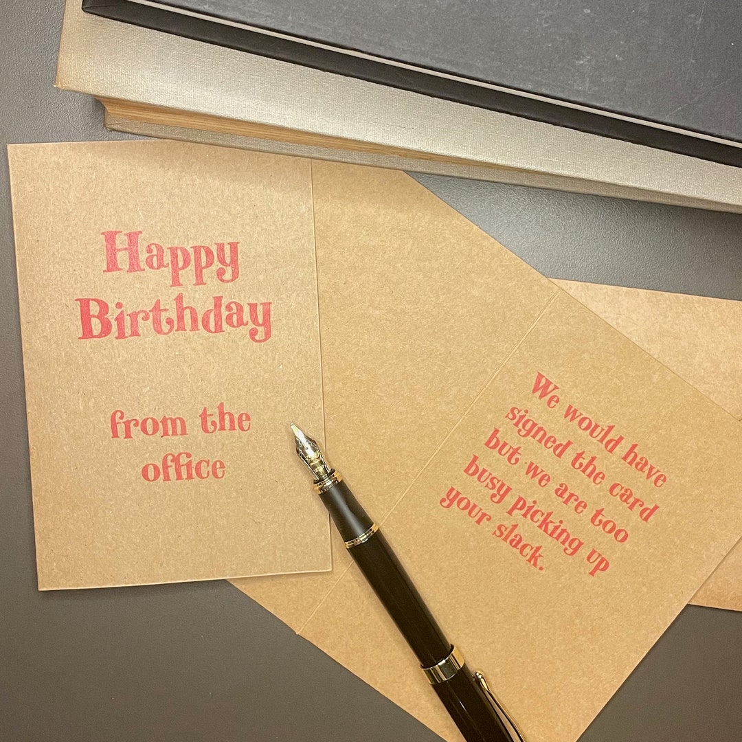 Happy Birthday to Your Slacker Coworker - Etsy