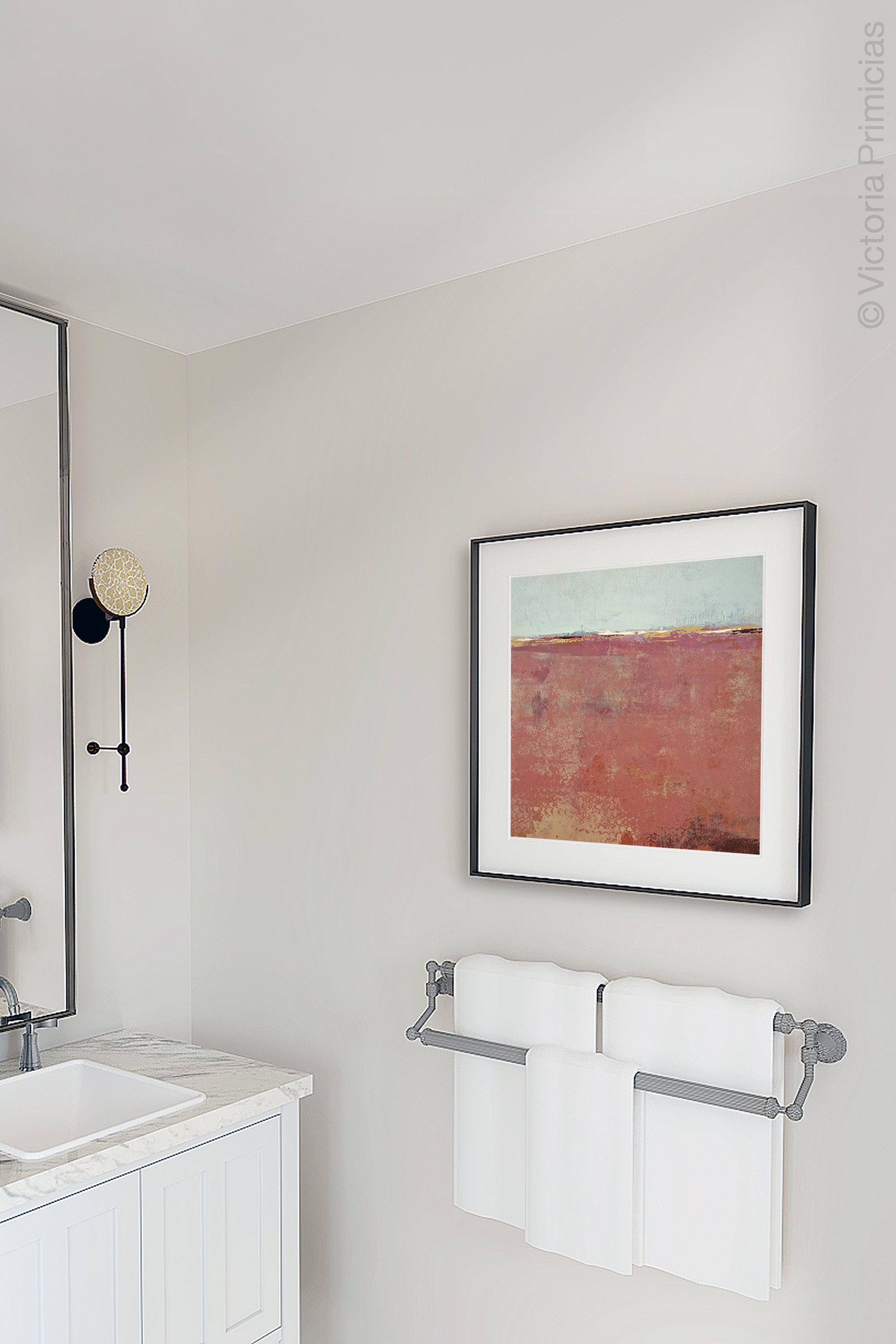 Abstract Canvas Wall Art for Bathroom, Ocean Digital Prints Download ...