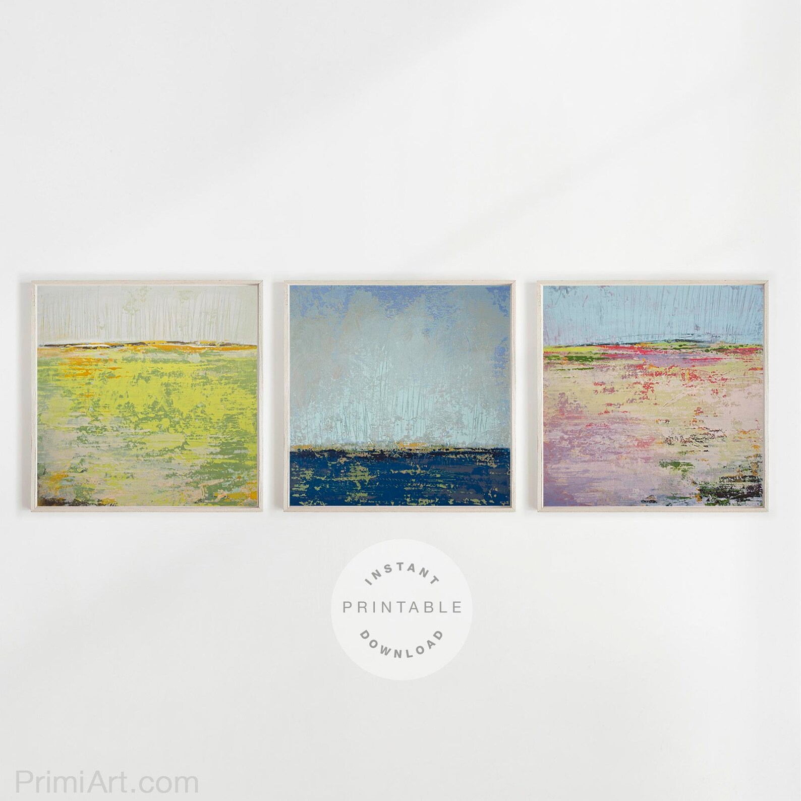 Colorful Set of 3 Wall Art Ocean Triptych Wall Art - Etsy