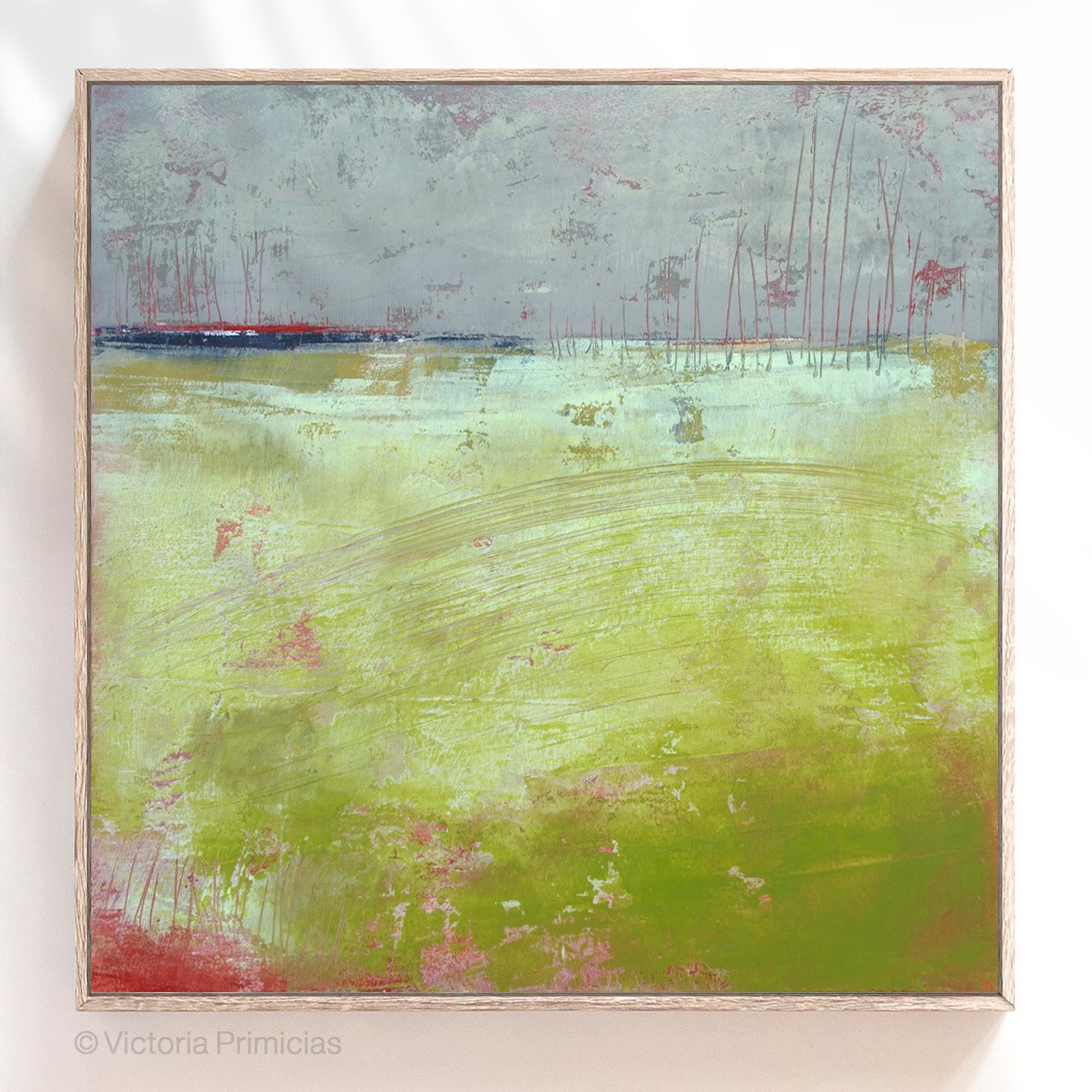 Indigo Chartreuse Druck 2er Set, Buntes Küsten Wandkunst Set ...