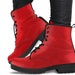 Combat Boots Red Red Combat Boots Goth Boots Handmade - Etsy