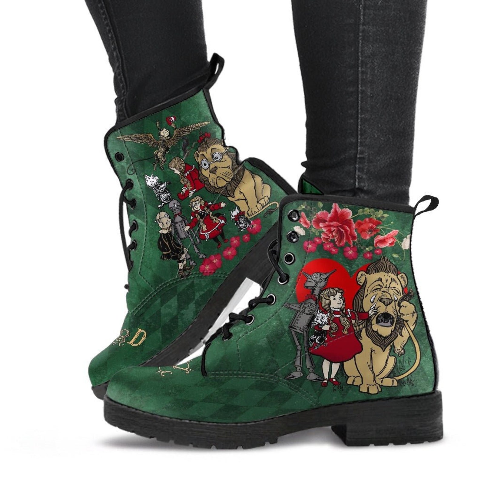 Combat Boots - the Wizard of Oz Gifts #102 Green | Women's Hipster ...