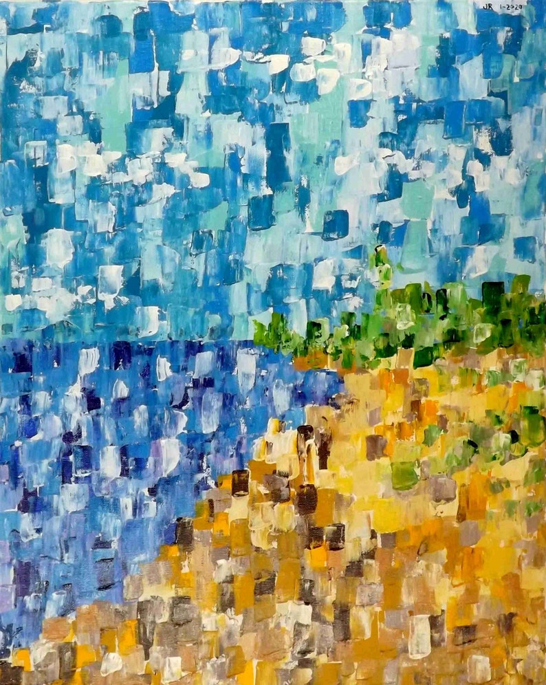 Abstract Lake Michigan Shoreline Print - Etsy