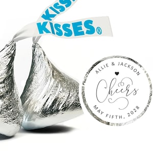 Personalized Wedding Hershey Kisses Labels Only - Personalized ...