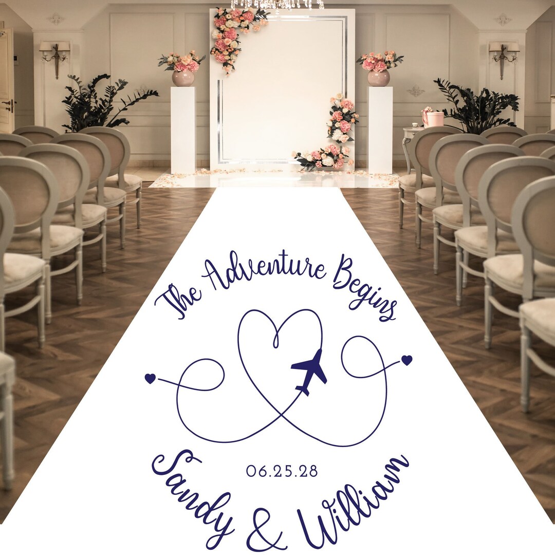 Personalized Wedding Aisle Runners - Wedding Garden the Adventure ...