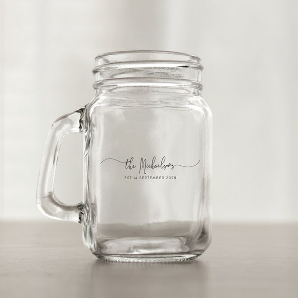Monogram Mason Jar - Etsy