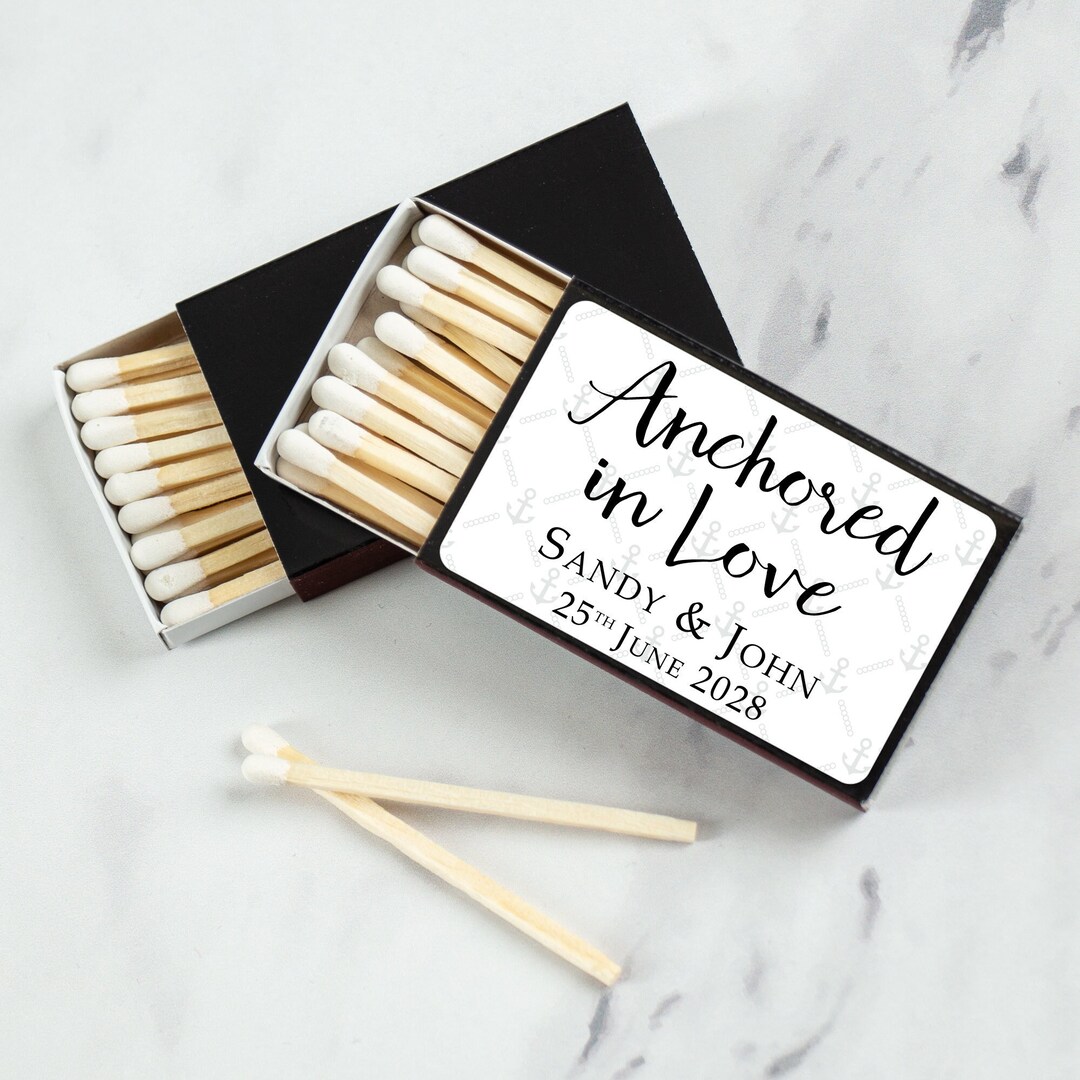 Custom BULK Wedding Matches - Anchored in Love - Promotional Products ...