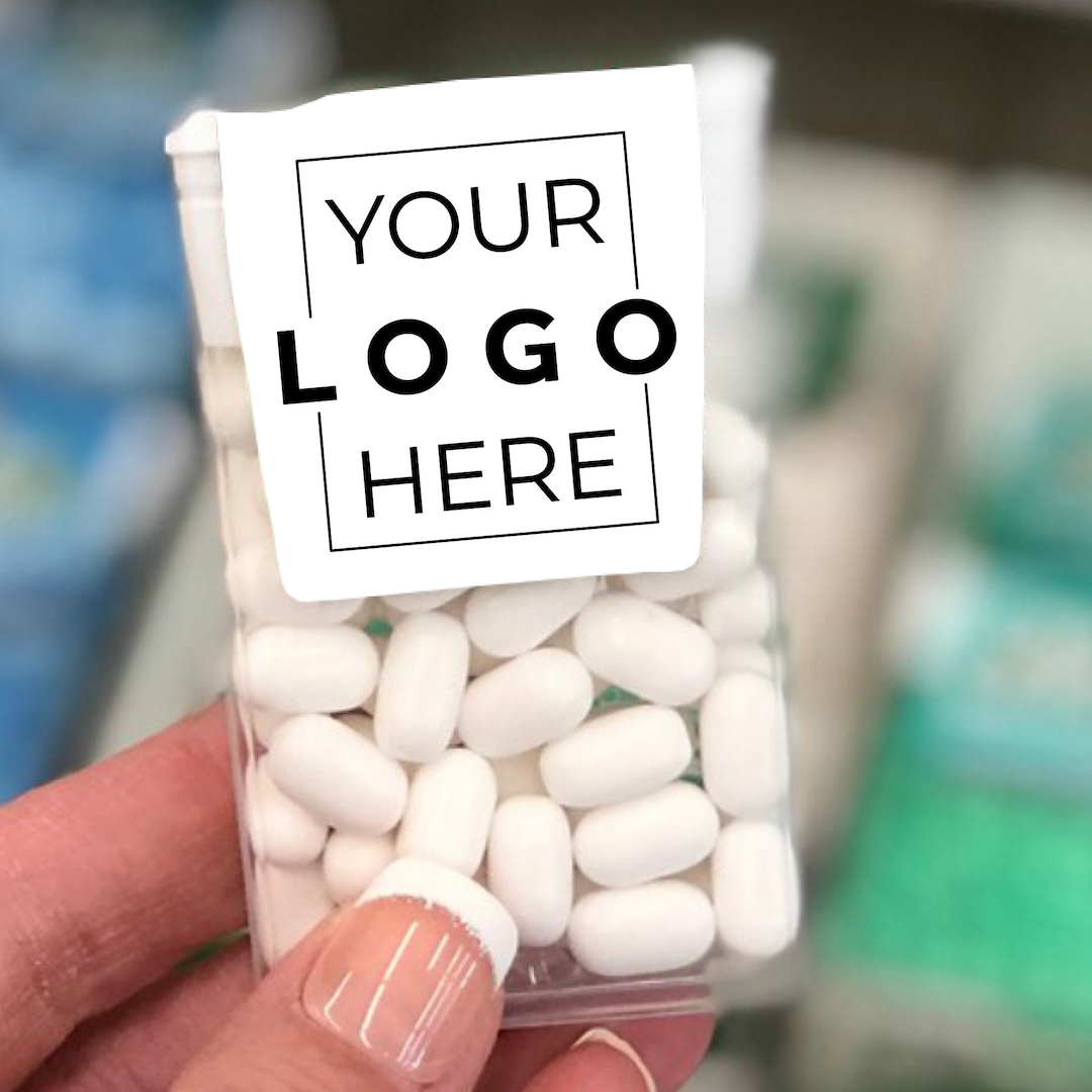 Custom Add Your Logo Design - Tic Tac Stickers Labels With Perf Cuts ...