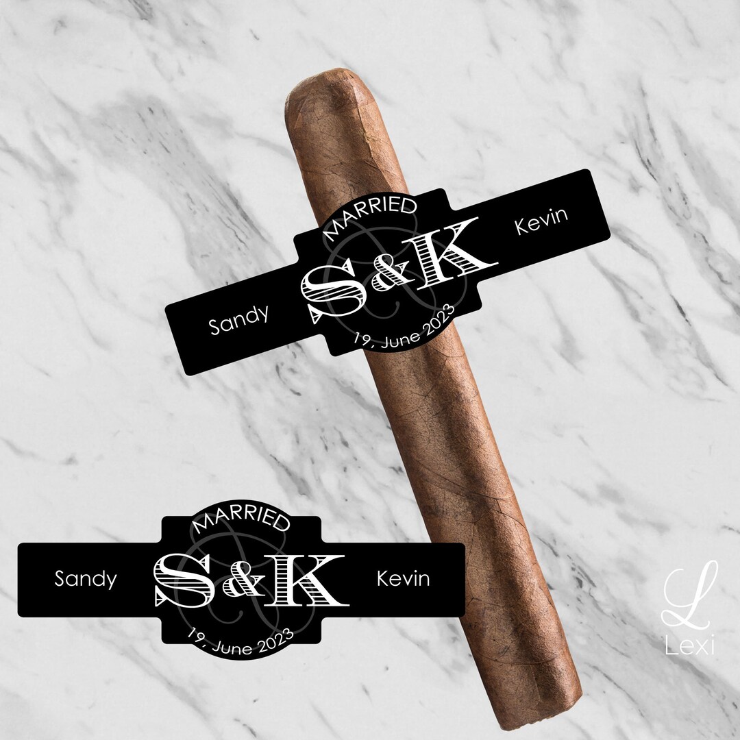 18pcs Bulk Custom Cigar Band Labels Custom Wedding Cigar Band Labels ...