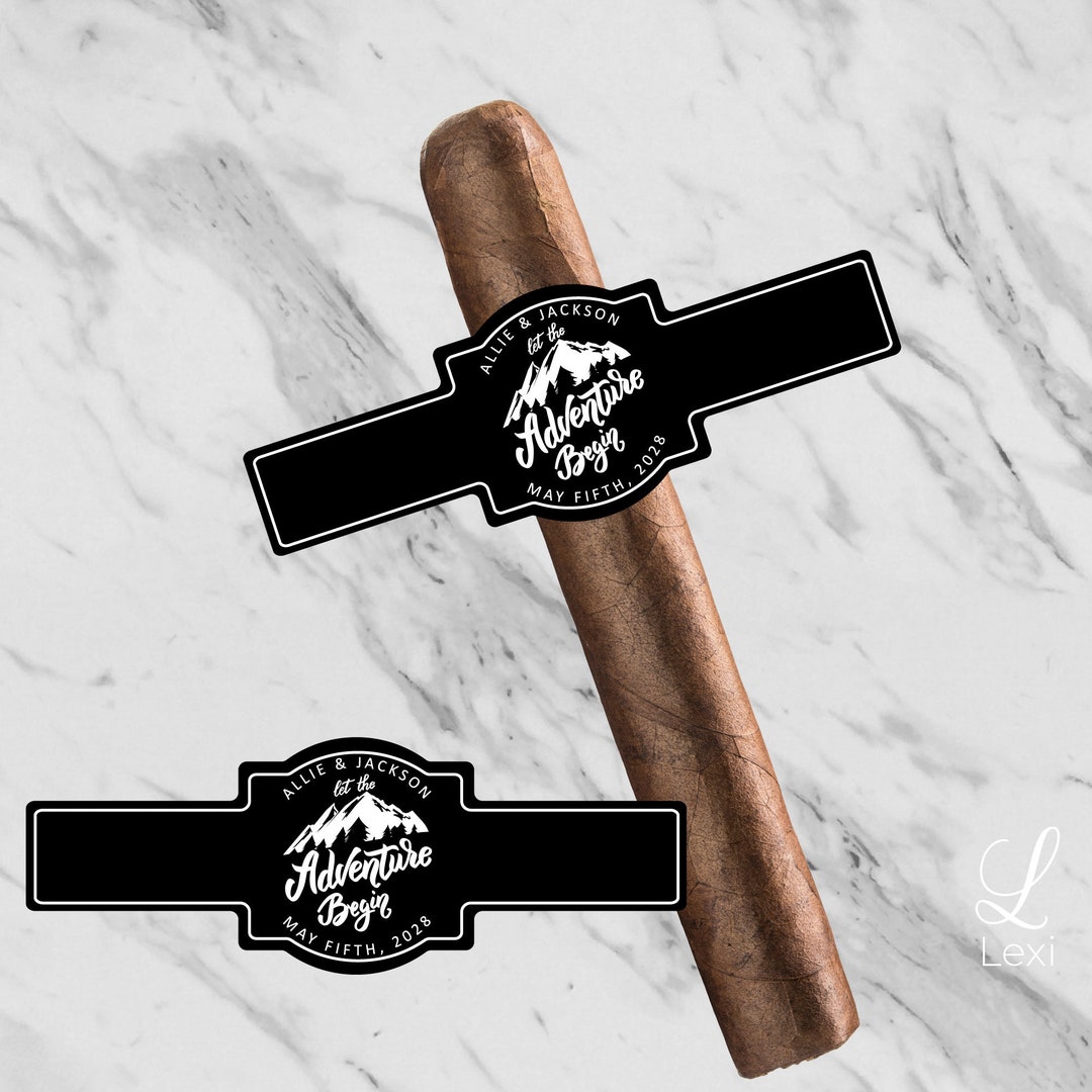 18pcs - Bulk Custom Cigar Band Labels, Let the Adventure Begin Wedding ...