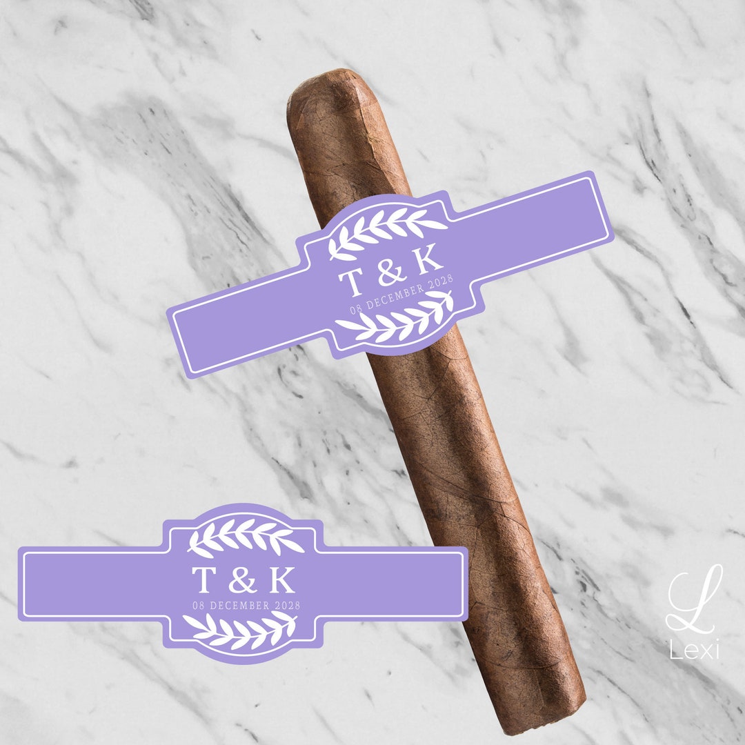 18pcs Bulk Custom Cigar Band Labels Monogram Wedding Cigar Band Labels ...