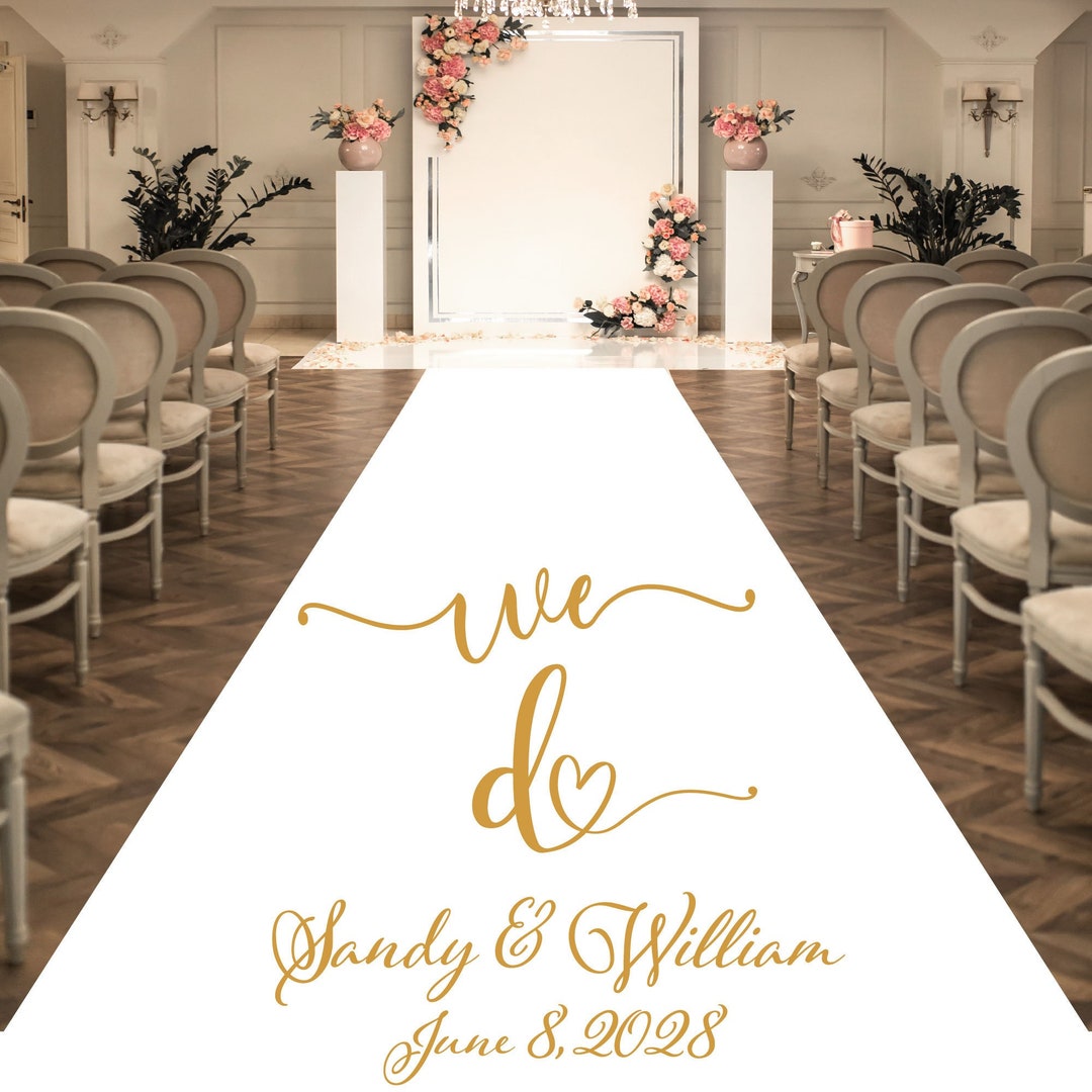 Personalized Wedding Aisle Runners - Wedding Fancy Script We Do With ...