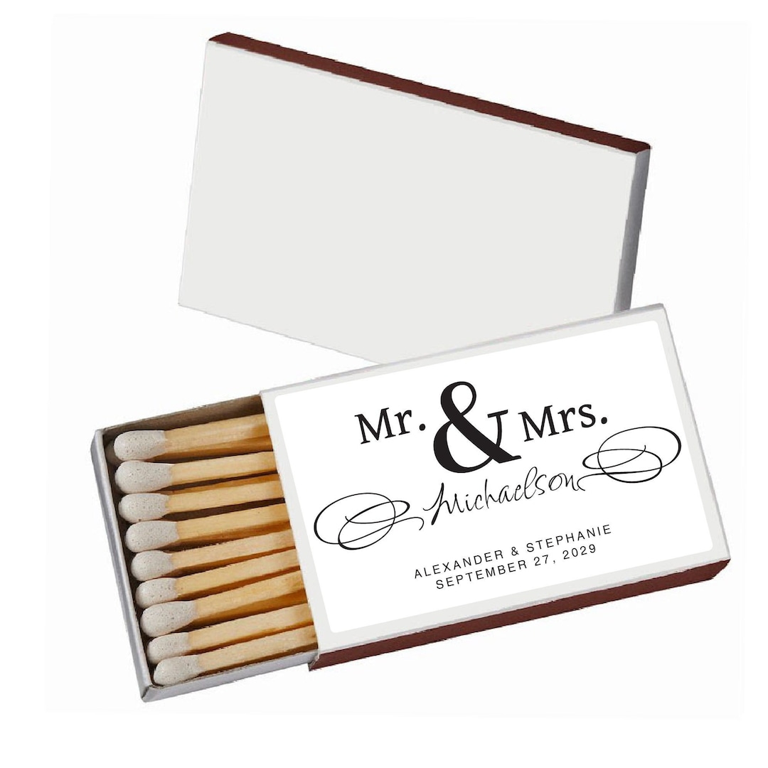 BULK Wedding Matches - Custom Match Boxes - Wedding Favors - Shower ...