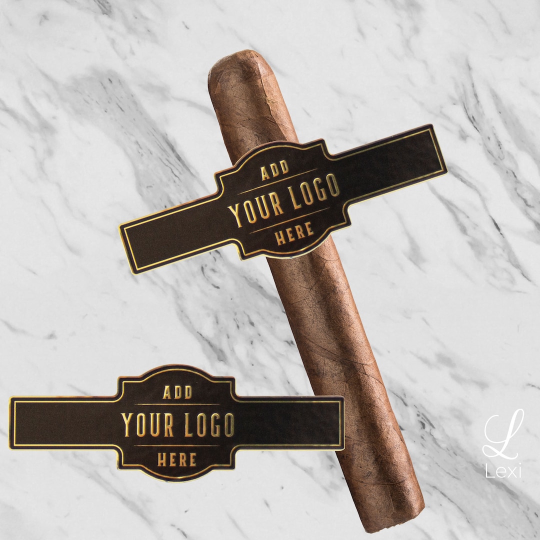 18pcs - Bulk Custom Shinny Foil Cigar Band Labels - Custom Add Your ...