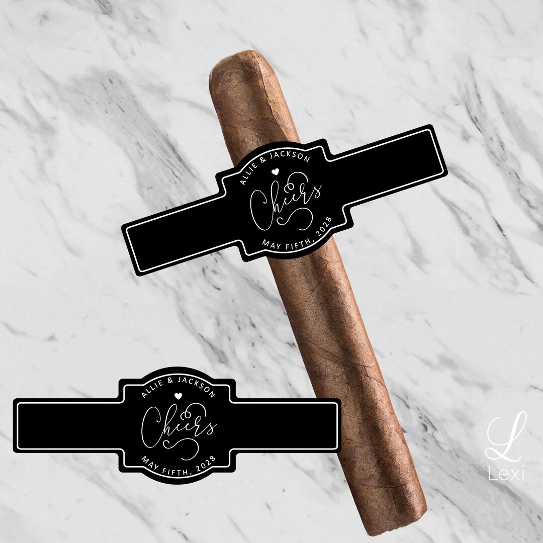 18pcs - Bulk Custom Cigar Band Labels - Custom Cheers Wedding Cigar ...