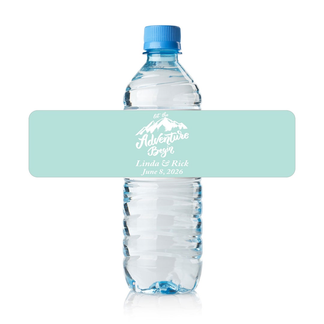 24pcs - Bulk Water Bottle Labels Stickers - Let the Adventure Begin ...